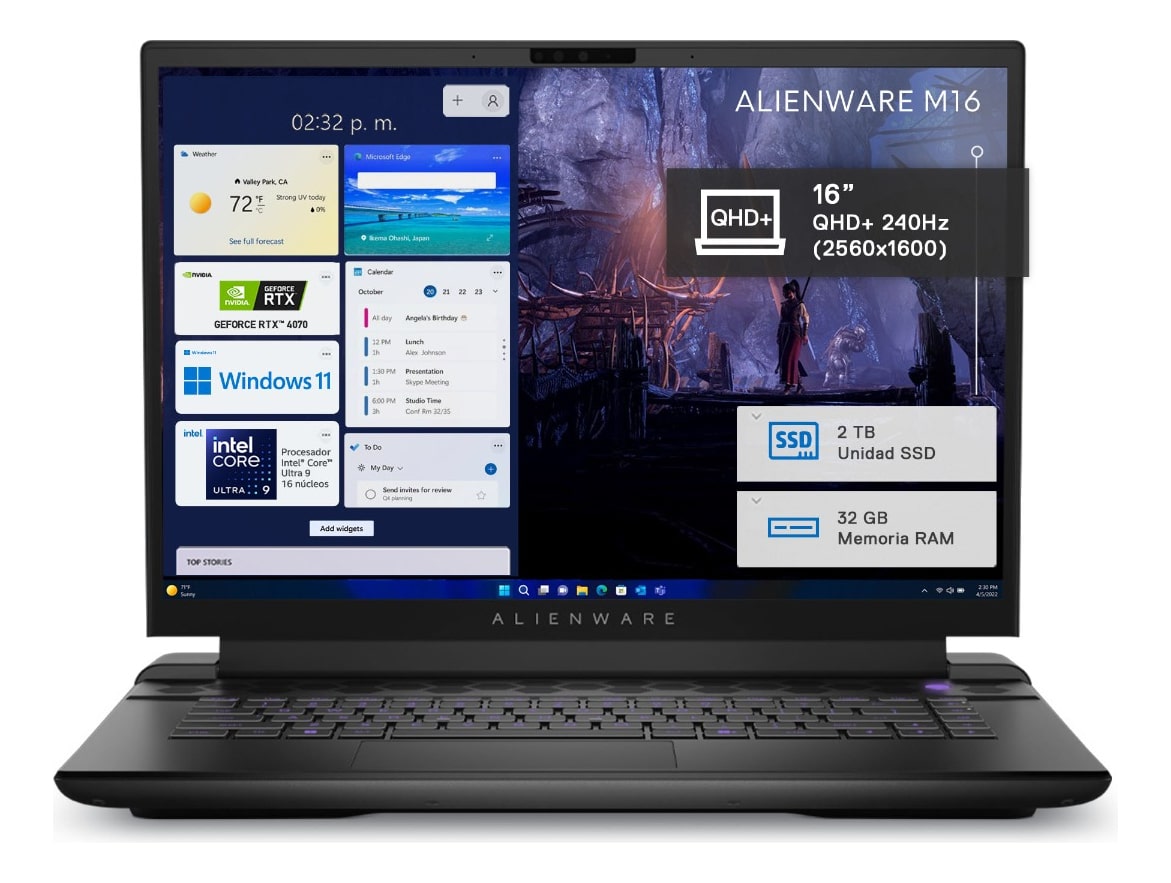Laptop Dell Alienware Am16r2 - RTX 4070: Potencia y Estilo